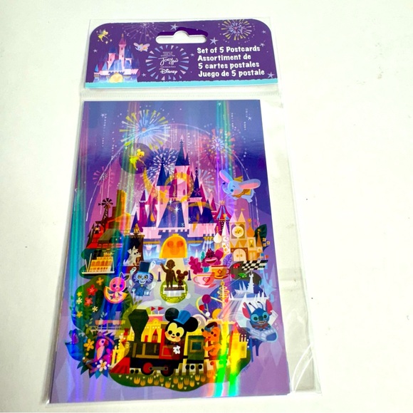 Disney | Art | Nwt Disney Parks 0 Years Joey Chou Set Of 5 Postcards In ...